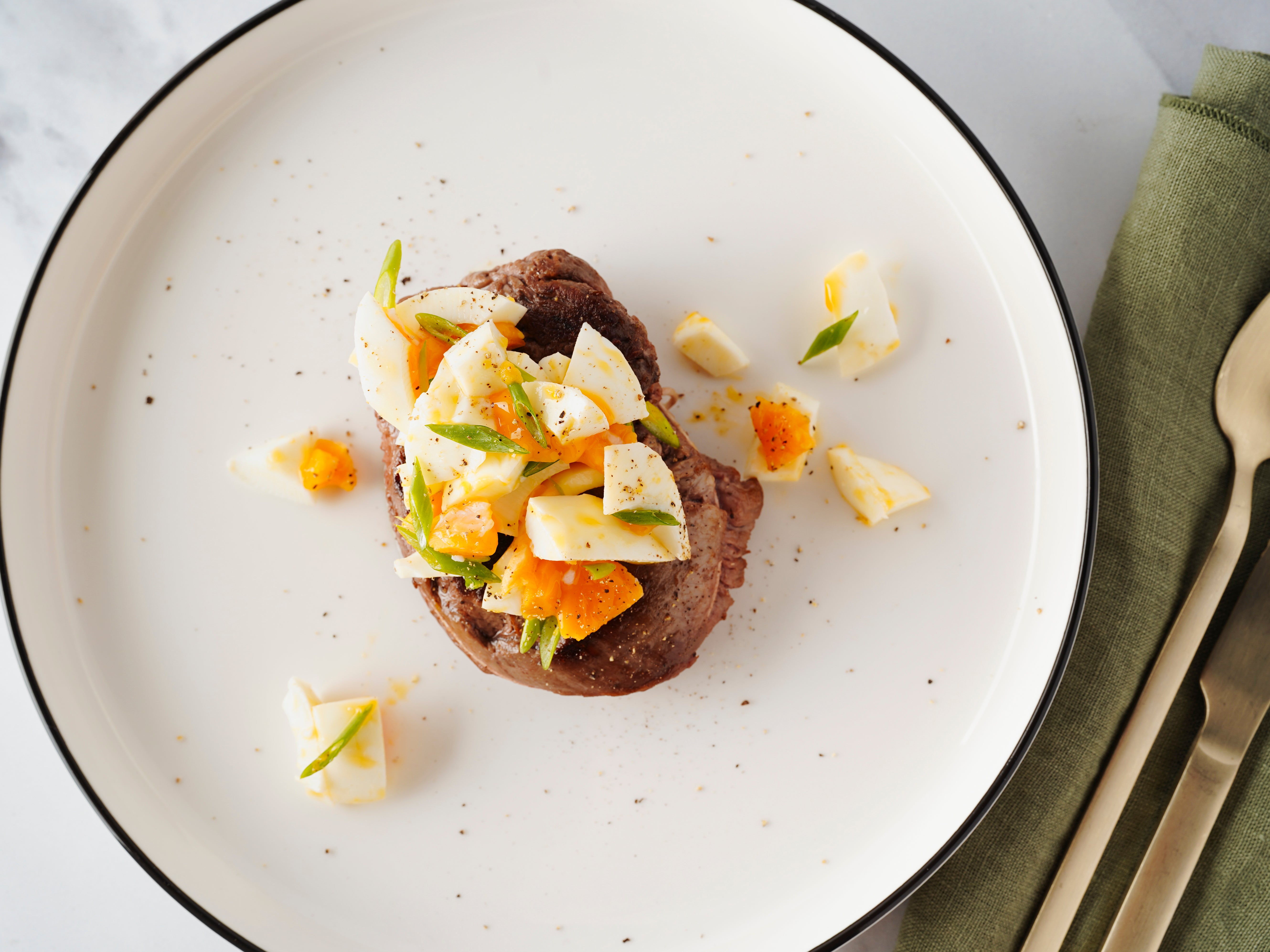 Filet With Soft-Boiled Eggs – Sarah Wragge Wellness